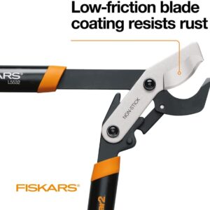 Fiskars 32" PowerGear2 Steel Blade Garden Bypass Lopper and Tree Trimmer - Sharp Precision-Ground Steel Blade Tree Cutter Blade for Branches up to 2" Diameter