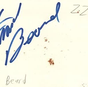 Frank Beard Drummer For ZZ Top Rock Band Music Signed Index Card JSA COA