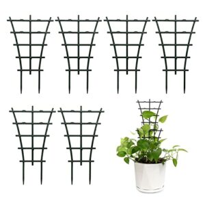 feitore plant trellis indoor, 6pcs stackable plant trellis for climbing plants indoor, small plant climbing trellis for potted plants plastic climbing plant support trellis for houseplant hoya pothos