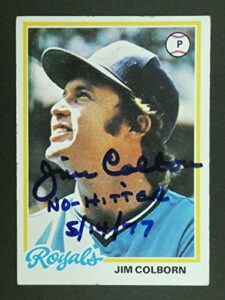 jim colborn signed baseball card with jsa coa