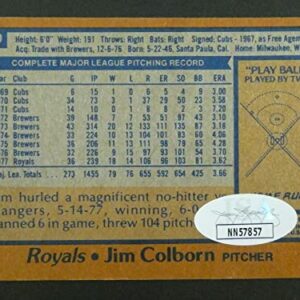 Jim Colborn Signed Baseball Card with JSA COA