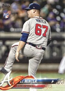 2018 topps series 2#514 a.j. minter atlanta braves rookie baseball card – gotbaseballcards