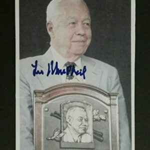 Lee MacPhail Signed Baseball Card with JSA COA