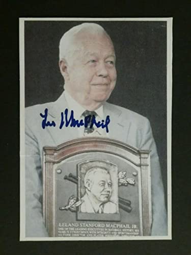 Lee MacPhail Signed Baseball Card with JSA COA