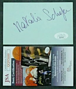 natalie schafer mrs howell gilligans island signed 3×5 index card with jsa coa