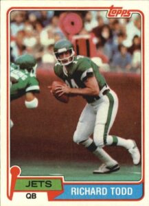 1981 topps football card #315 richard todd