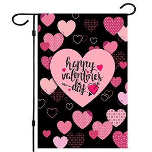 flagmax valentine flag, double sided valentine’s day flag love combination valentine garden flag 12 x 18 inch valentine house flags for valentine’s day decoration