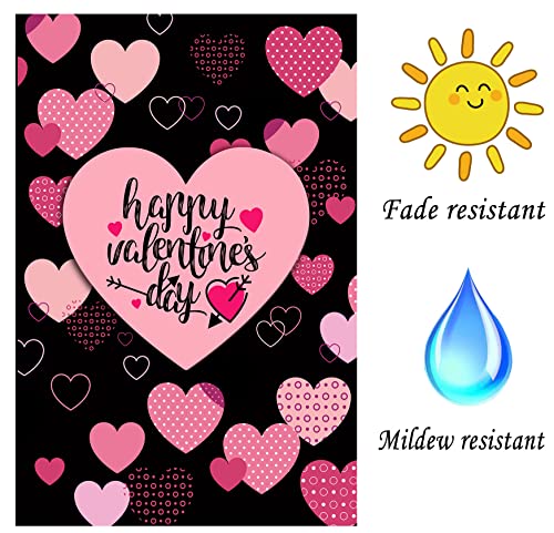 Flagmax Valentine Flag, Double Sided Valentine's Day Flag Love Combination Valentine Garden Flag 12 x 18 Inch Valentine House Flags for Valentine's Day Decoration