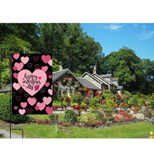 Flagmax Valentine Flag, Double Sided Valentine's Day Flag Love Combination Valentine Garden Flag 12 x 18 Inch Valentine House Flags for Valentine's Day Decoration