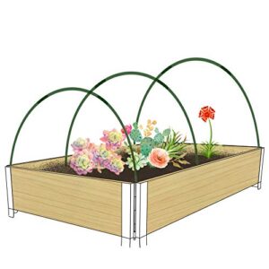 Gardzen DIY Hoops Grow Tunnel Mini Greenhouse, Garden Support Frame