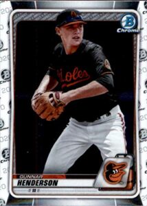 2020 bowman chrome prospects #bcp-134 gunnar henderson rc rookie baltimore orioles mlb baseball trading card