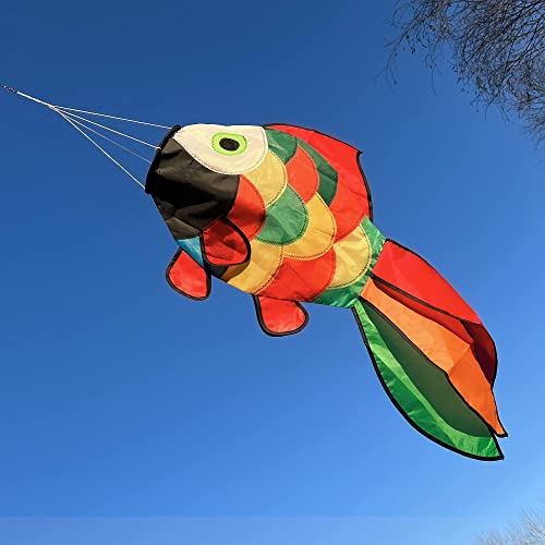 emma kites Cute Rainbow Fish Windsock Spinner Spiral 32-inch