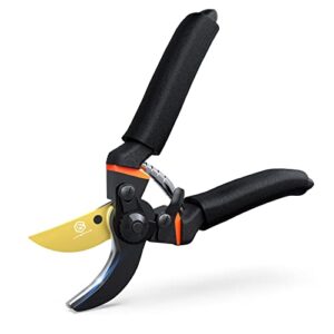 lf likefair 8.5″ pruning shears,garden shears, garden scissors,professional bypass pruner hand shears, tree trimmers secateurs, hedge & garden shears, clippers for plants, gardening, garden tools