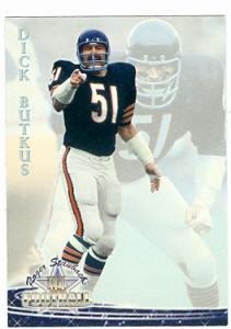 dick butkus football card (chicago bears) 1994 twc staubach football #9