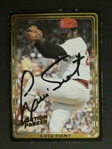 luis tiant signed baseball card with jsa coa