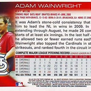 2010 Topps #136 Adam Wainwright St. Louis Cardinals MLB Baseball Card NM-MT