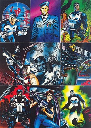 PUNISHER GUTS AND GUNPOWDER 1992 COMIC IMAGES COMPLETE BASE CARD SET OF 90