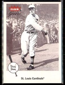 2002 greats of the game #62 dizzy dean mlb baseball trading card