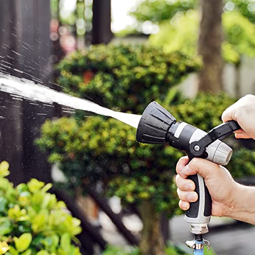 Garden Hose Nozzle, Heavy Duty Metal Hose Sprayer Nozzle Hose Sprayer Water Hose Nozzle Perfect for Cleaning, Watering Garden Street, Washing Cars, Bathing Pets