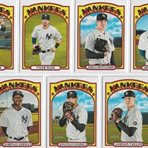 New York Yankees 2021 Topps Heritage Series 21 Card Team Set Featuring Aaron Judge and Gerrit Cole Plus Rookie Cards and Others