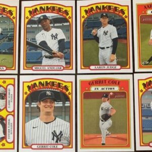 New York Yankees 2021 Topps Heritage Series 21 Card Team Set Featuring Aaron Judge and Gerrit Cole Plus Rookie Cards and Others