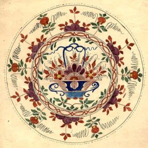 an original design for a porcelain plate