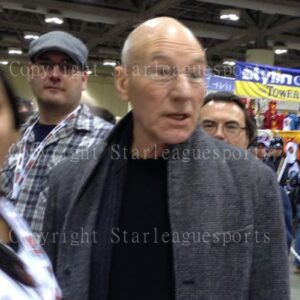 Patrick Stewart Signed / Autographed Star Trek The Next Generation 'TNG' 8x10 glossy photo portraying Jean Luc Picard. Includes FANEXPO Certificate of Authenticity and Proof. Entertainment Autograph Original.