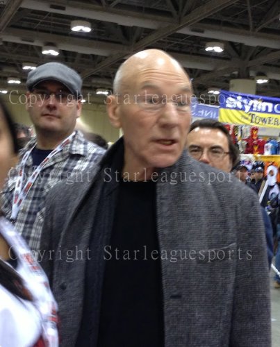 Patrick Stewart Signed / Autographed Star Trek The Next Generation 'TNG' 8x10 glossy photo portraying Jean Luc Picard. Includes FANEXPO Certificate of Authenticity and Proof. Entertainment Autograph Original.