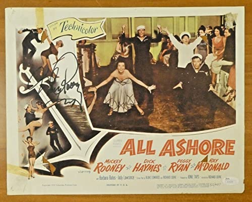 Mickey Rooney Signed Vintage 11x14 Lobby Card with JSA COA