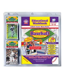 educational workbook/baseball card combo pack grades 5-6