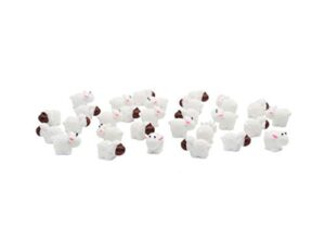 x hot popcorn 30 pcs miniature sheeps mini garden herd of sheeps moss micro landscape decoration diy resin home decor animals micro fairy garden(15male sheep+ 15mother sheep),sheep