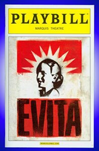 evita, broadway playbill + ricky martin, elena roger broadway debut, michael cerveris, christina decicco , rachel potter, max von essen