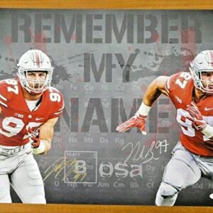 Joey Bosa Rick Bosa Signed 16x20 Ohio State Football Photo JSA Sticker No Card