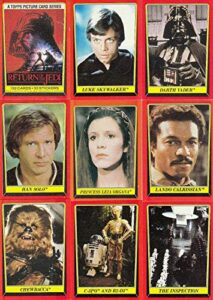 star wars return of the jedi 1 1983 topps complete base card set of 132