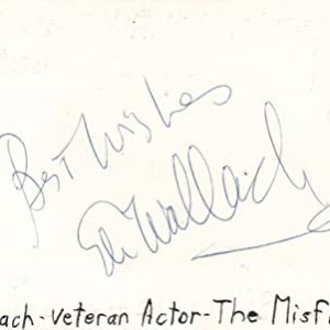 Eli Wallach Veteran Actor The Misfits Movie Autograph Signed Index Card JSA COA