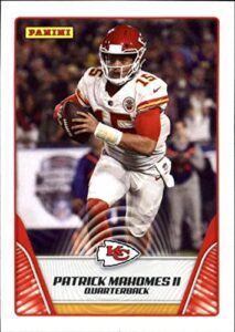 2019 panini nfl sticker standard sized trading card base insert #59 patrick mahomes ii kansas city chiefs (standard size non-sticker football trading card)