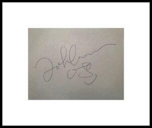 framed john lennon autograph with certificate of authenticity