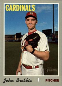 2019 topps heritage high number baseball #583 john brebbia st. louis cardinals official update mlb trading card from topps