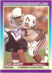 luis sharpe 1990 score football card #445 – phoenix cardinals