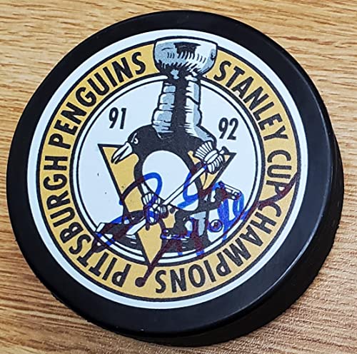 Autographed Randy Hillier Pittsburgh Penguins Stanley Cup Hockey Puck