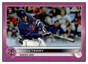 curtis terry rc 2022 topps chrome refractor pink #68 rookie nm+-mt+ mlb baseball twins