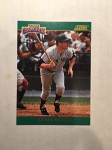 1992 score franchise mickey mantle trading card yankees #2 authentic original