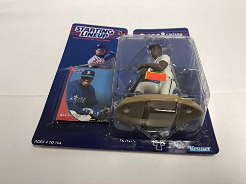 Ken Griffey Jr 1998 Seattle Mariners MLB Baseball Action Figure with Collectible Trading Card