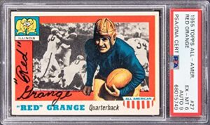 1955 topps all-american red grange #27 signed football card psa 6 auto 9 pop 2 – nfl autographed football cards