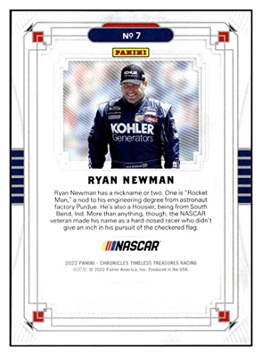 2022 Panini Chronicles Timeless Treasures #7 RYAN NEWMAN NM+-MT+ NASCAR Racing Kohler Generators/Rousch Fenway Racing/Ford Racing