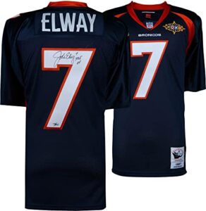 john elway denver broncos autographed blue mitchell & ness 1997 throwback authentic jersey with “hof 2004” inscription – autographed nfl jerseys