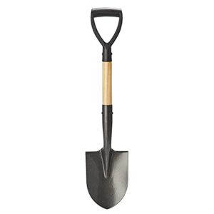 shovel for digging，small round shovel with an overall length of 28 inches，kids beach shovel with d-handel,mini garden shovel ,car snow shovel