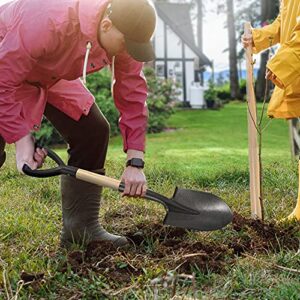 Shovel for Digging，Small Round Shovel with an Overall Length of 28 Inches，Kids Beach Shovel with D-Handel,Mini Garden Shovel ,Car Snow Shovel