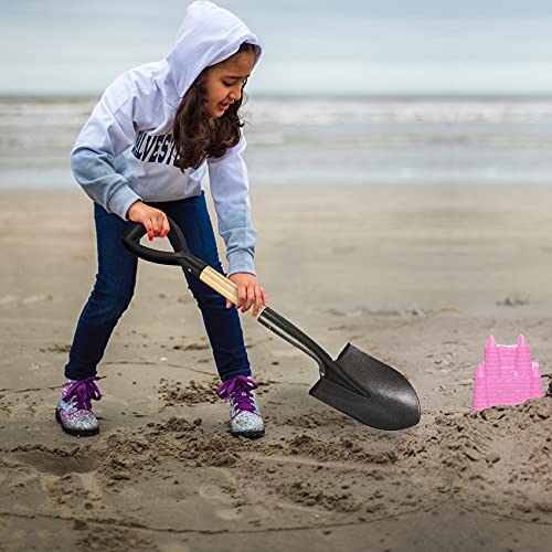 Shovel for Digging，Small Round Shovel with an Overall Length of 28 Inches，Kids Beach Shovel with D-Handel,Mini Garden Shovel ,Car Snow Shovel