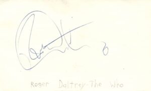 roger daltrey musician for the who rock band music signed index card jsa coa